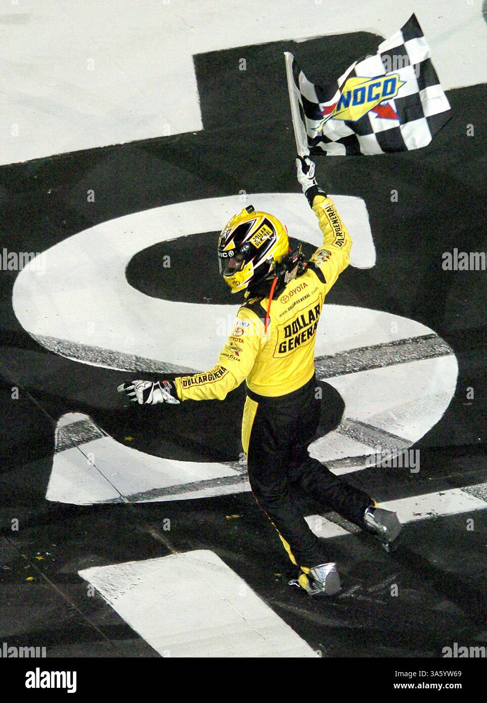 May 23, 2008 - Kyle Busch celebrates his win in the NASCAR Nationwide ...