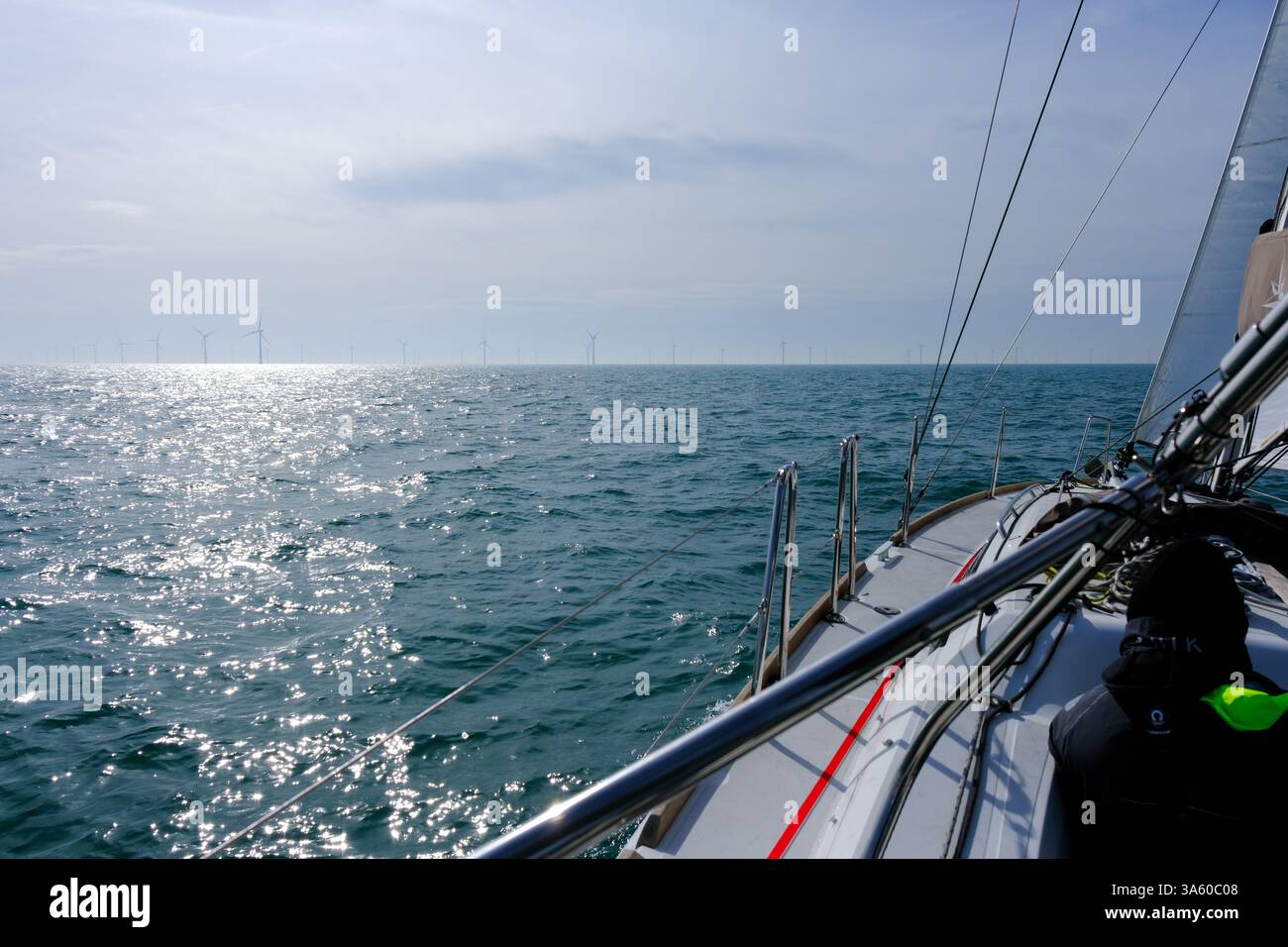 22 March 2025 - Sailing in the English Channel with full sails up on a ...