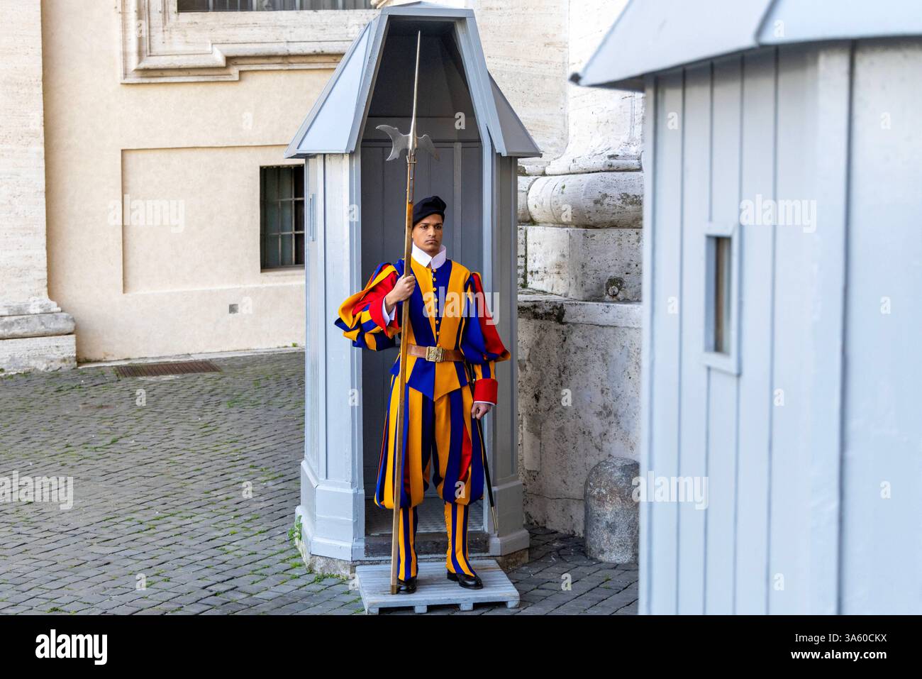 Pope Francis to rest at the Vatican A Swiss guard stands at the ...
