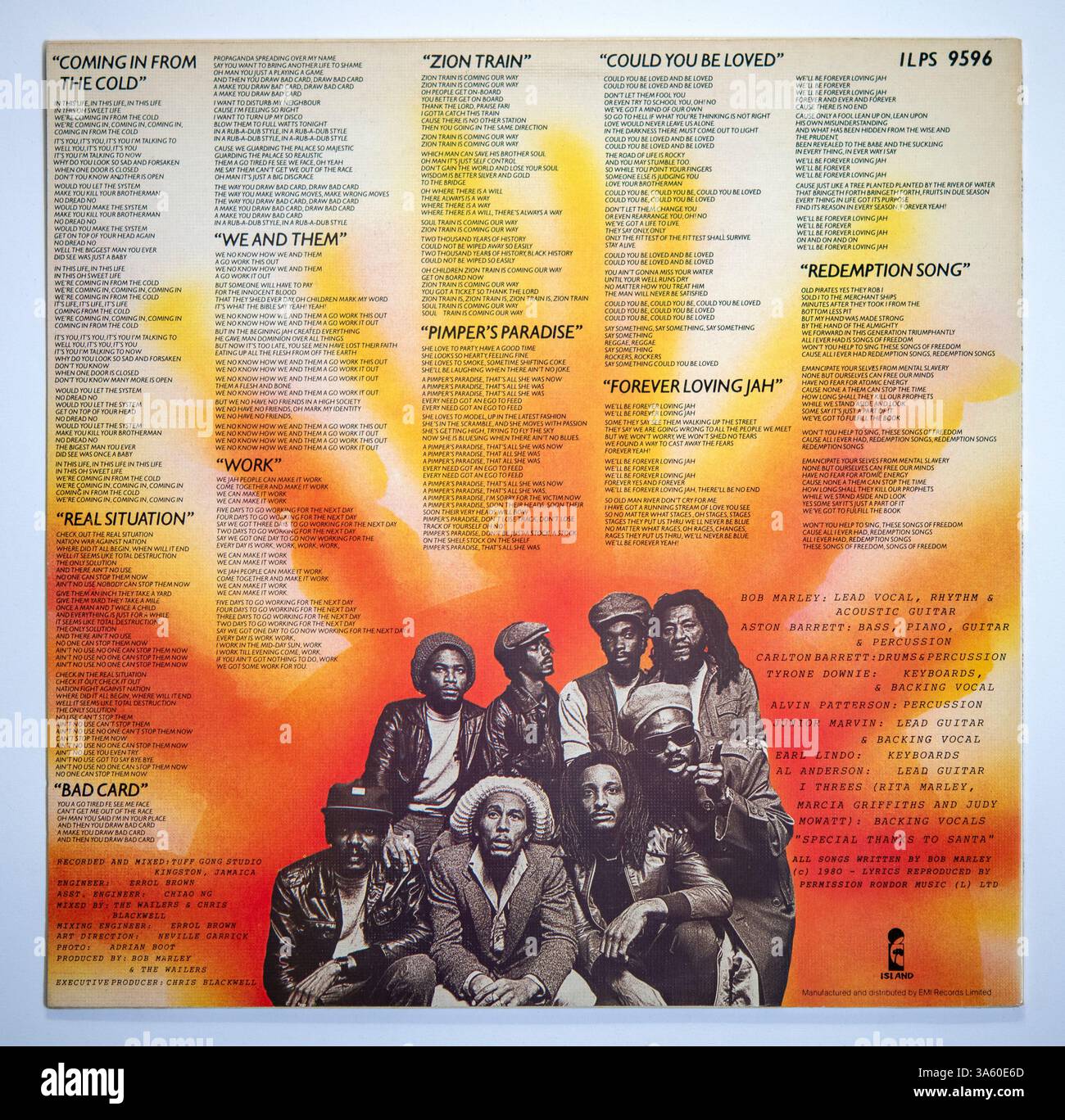 Back cover of the Uprising, the 12th studio album by Bob Marley and the ...