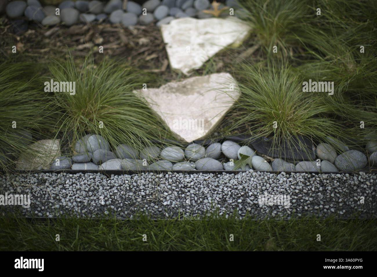Aug. 11, 2014 - Minneapolis, MN, USA - Rocks form a border around the ...