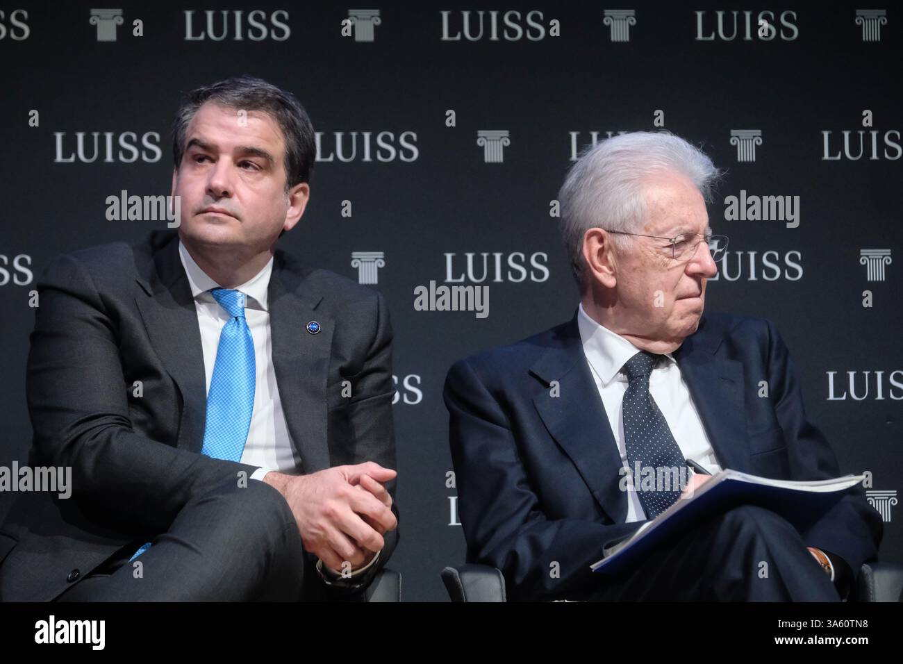 Roma, Italia. 24th Mar, 2025. Raffaele Fitto, Mario Monti in occasione ...