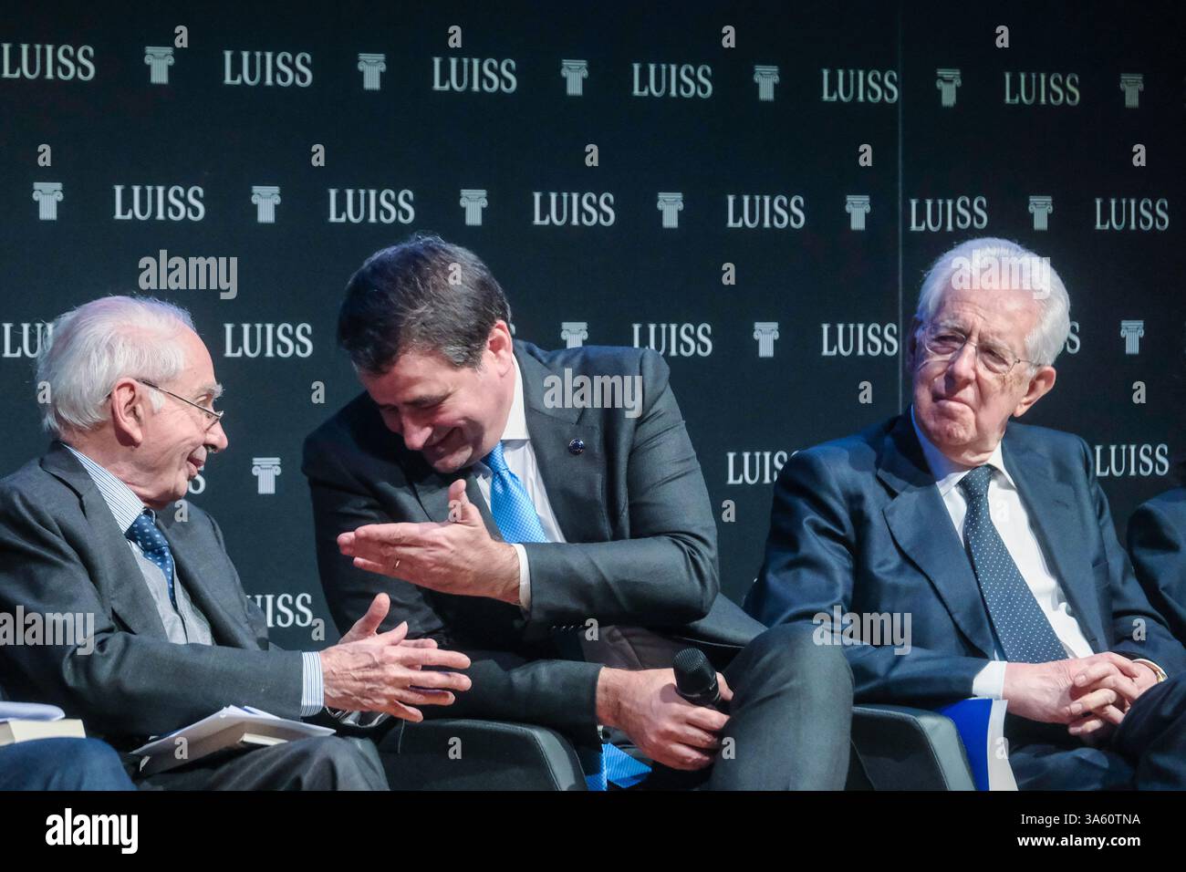 Roma, Italia. 24th Mar, 2025. Giuliano Amato, Raffaele Fitto, Mario ...