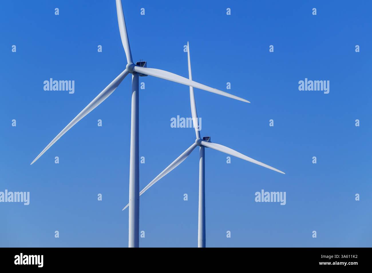 Showing two wind turbines hi-res stock photography and images - Alamy