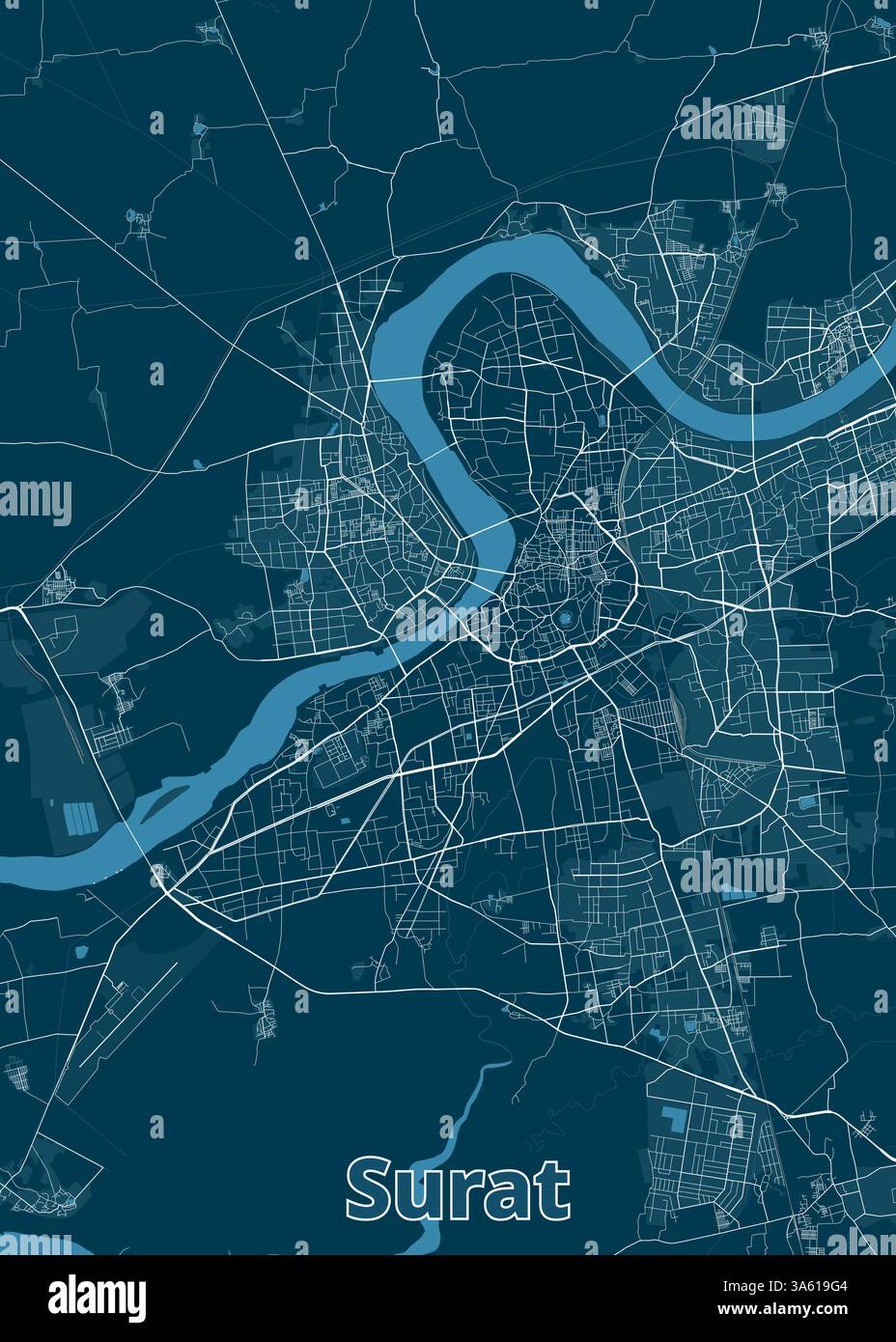 Surat map hi-res stock photography and images - Alamy