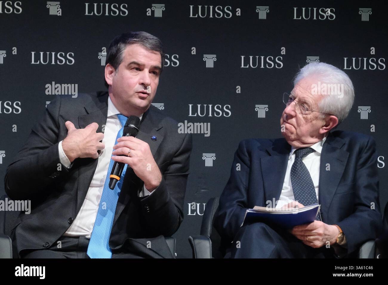 Roma, Italia. 24th Mar, 2025. Raffaele Fotto, Mario Monti in occasione ...