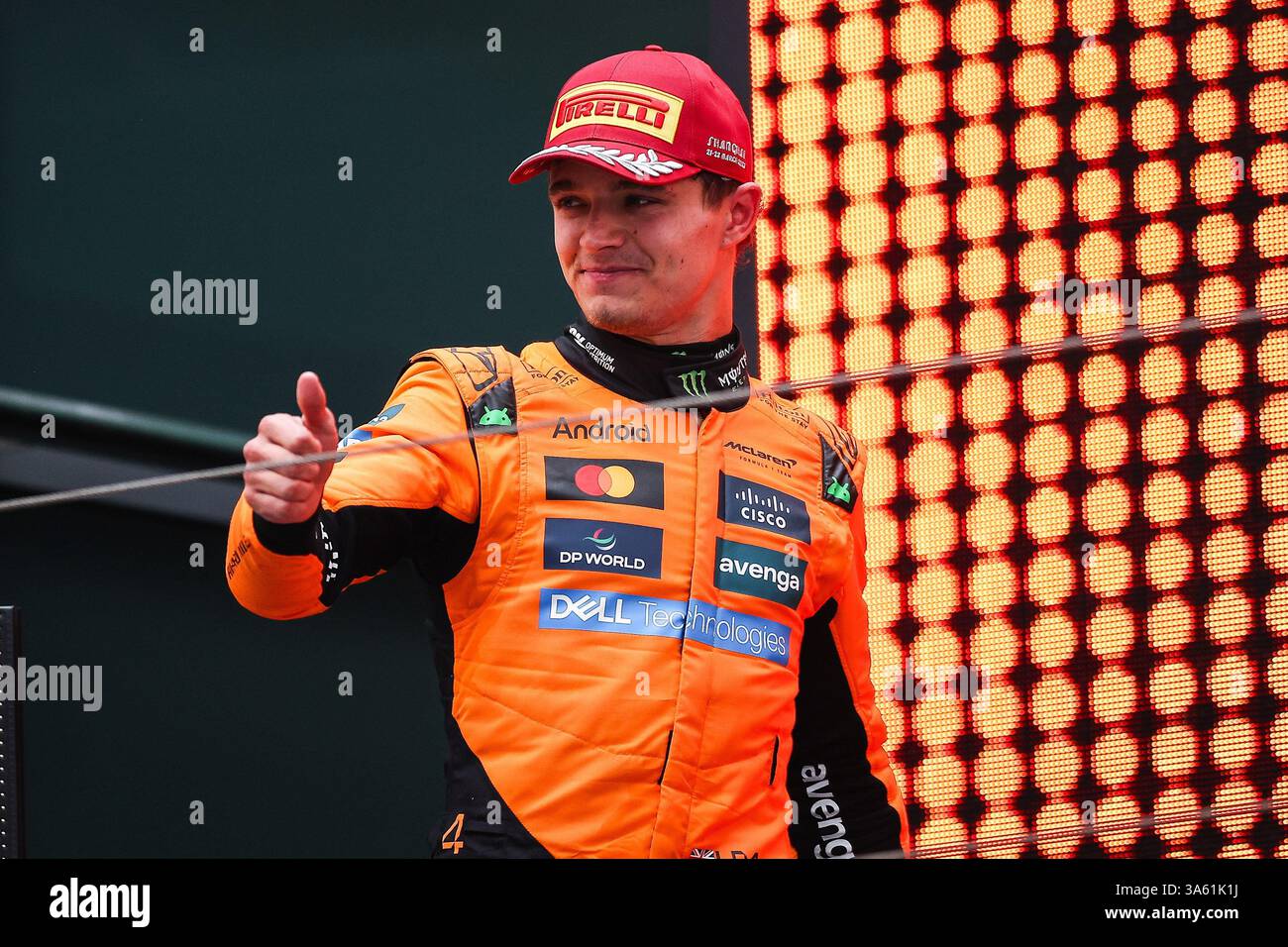 23rd March 2025: Shanghai, China: NORRIS Lando (gbr), McLaren F1 Team MCL39 podium during the ...