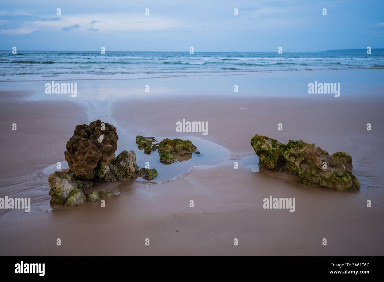 Rocks and formations on Praia Baleal-Norte beach in Baleal Island ...