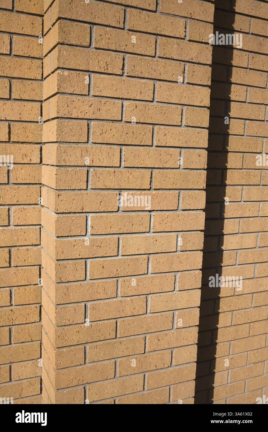 Neatly built brick wall demonstrating precision and symmetry Stock ...