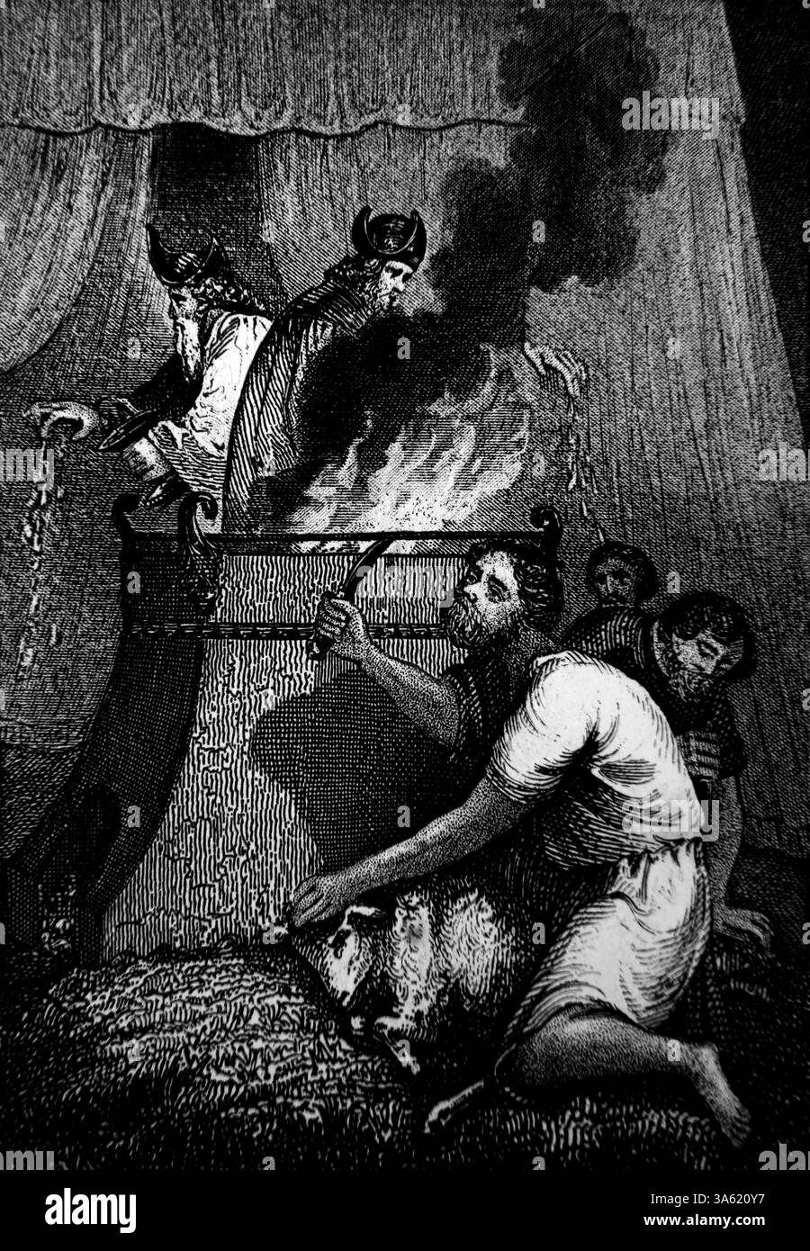 Lamb sacrifice religious Black and White Stock Photos & Images - Alamy