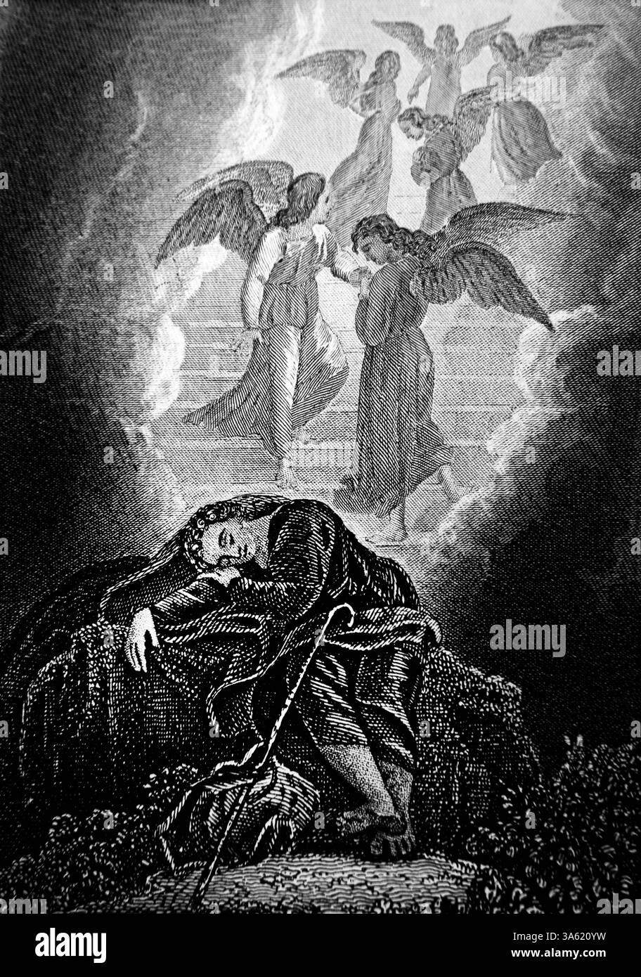 Jacob's Dream While Sleeping Jacob has a Dream from God he Sees Angels ...