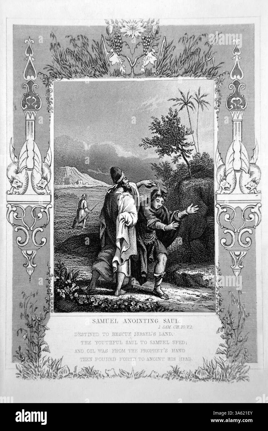Samuel Annointing the Future King Saul with a Flask of Oil (Samuel ...