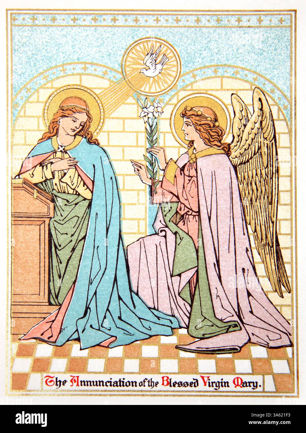 Illustration of the Annunciation of the Blessed Virgin Mary by the ...