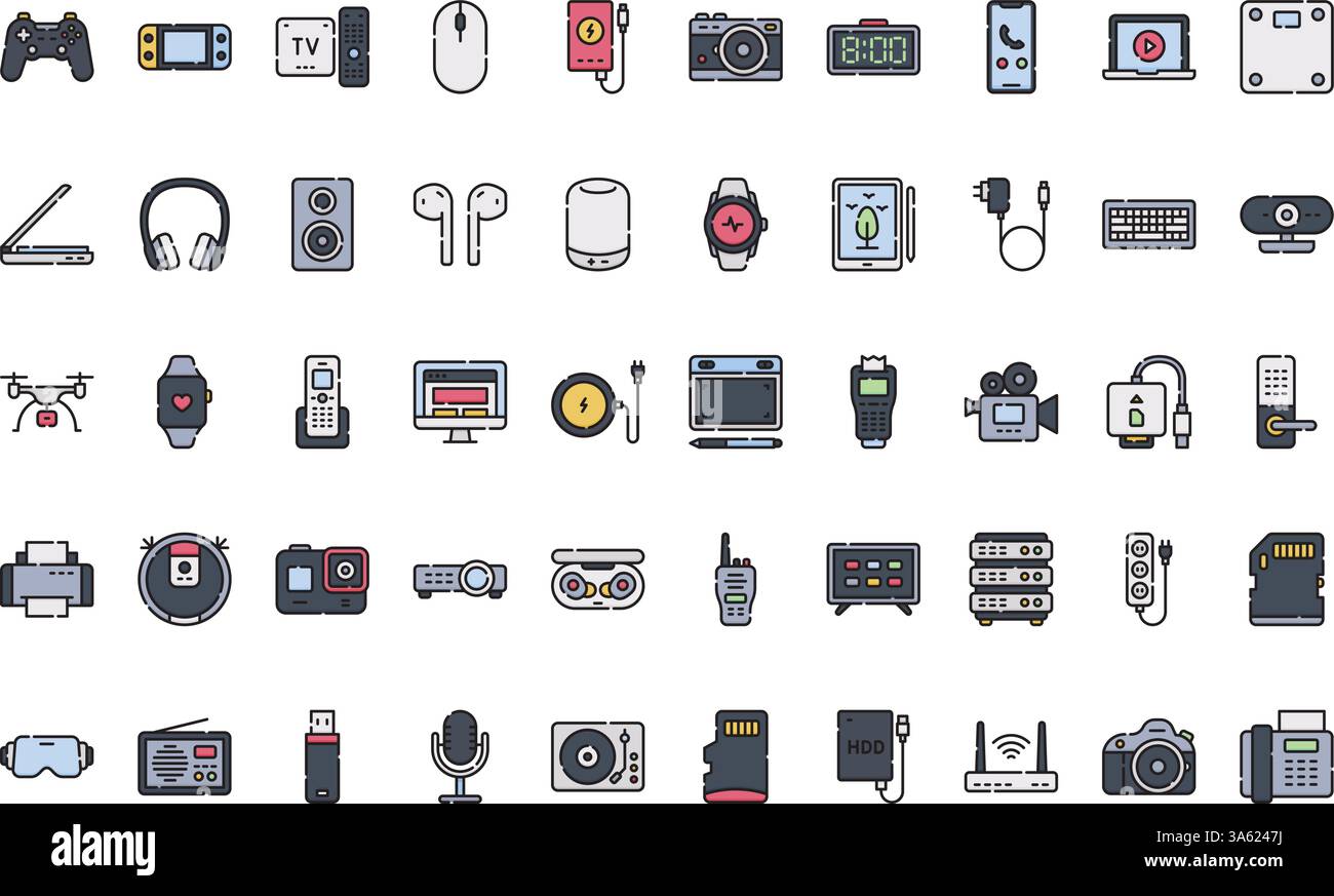 Electronic devices icons High-Quality Vector Icons Collection with ...