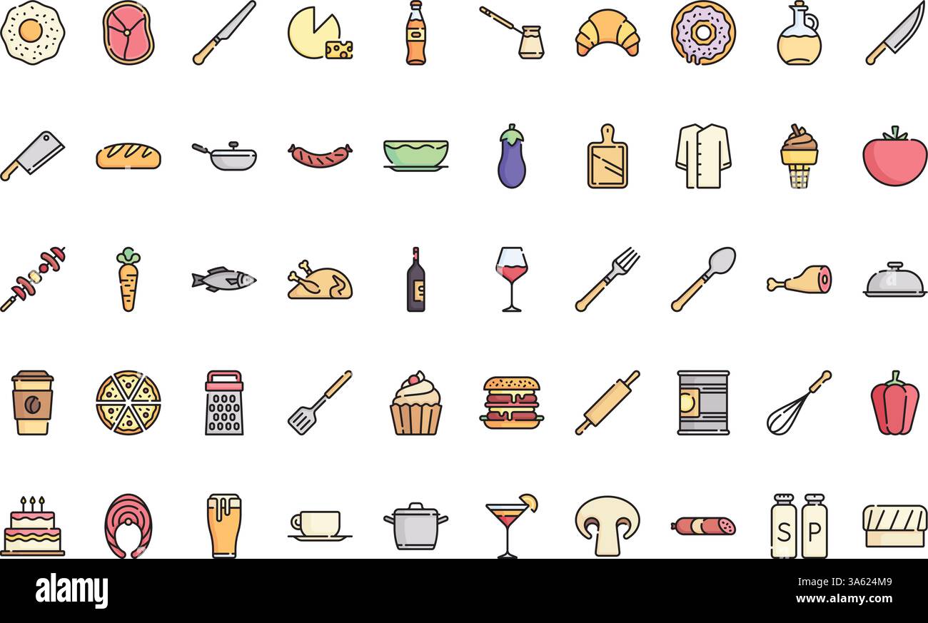 Gastronomy icons High-Quality Vector Icons Collection with Editable ...