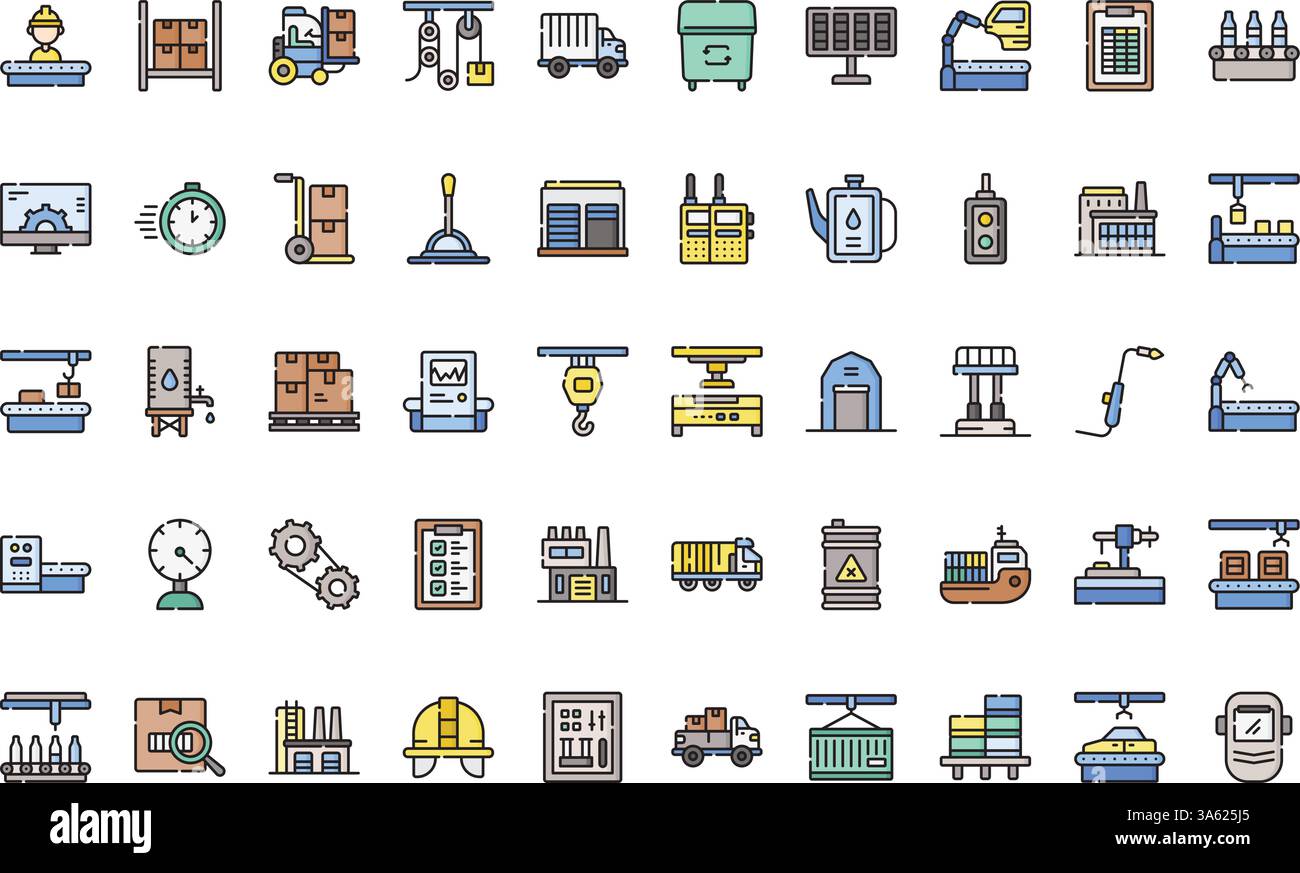 Manufacturing icon pack High-Quality Vector Icons Collection with ...
