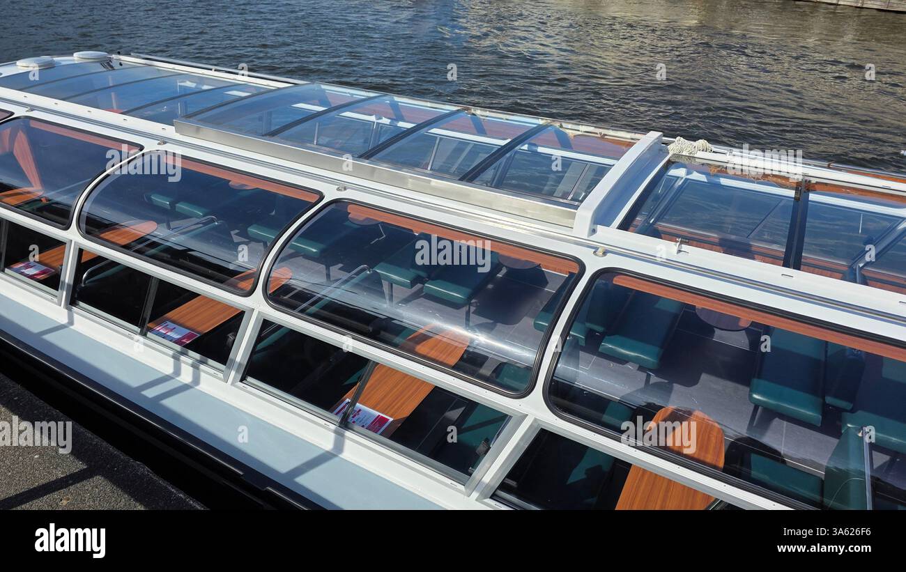Tourboat in Amsterdam, Netherlands Stock Photo - Alamy