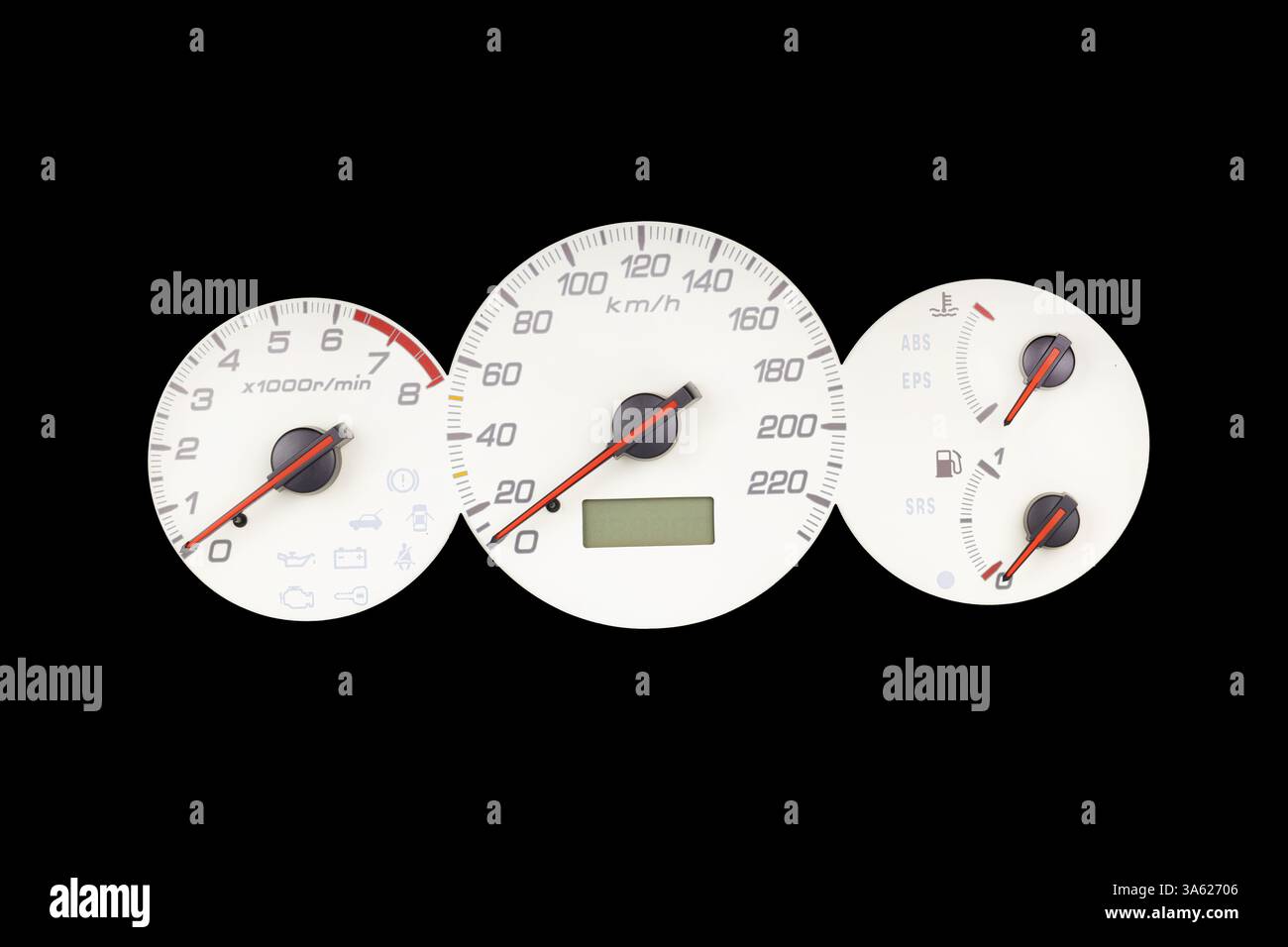 Full Car Dashboard Panel on Black Background Stock Photo - Alamy