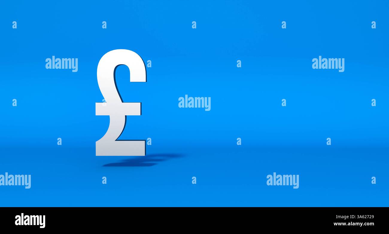 British pound currency sign. British pound currency sign. Symbol, 3D ...