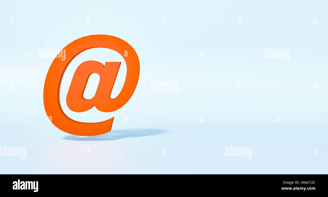 At sign or sign At sign or sign. 3D sign, icon, e-mail symbol. Social ...