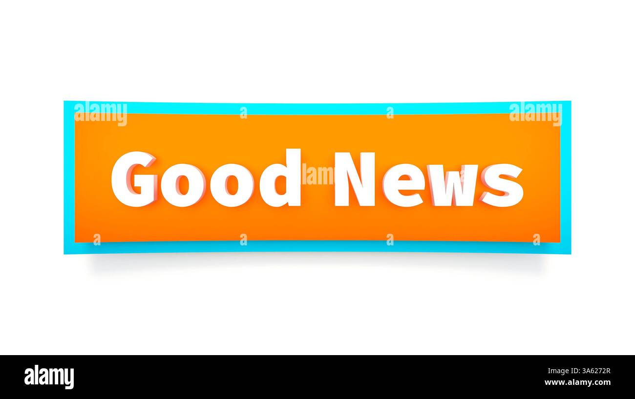 Good News. Good News, colored banner and sign. Announcement message ...