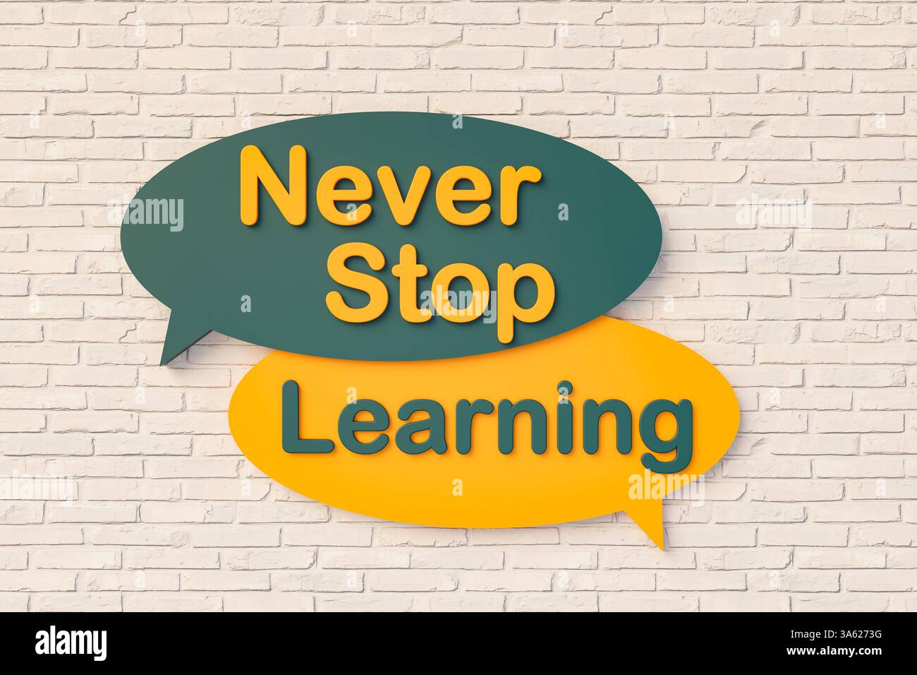 Never Stop Learning. Never Stop Learning. Cartoon speech bubble in ...