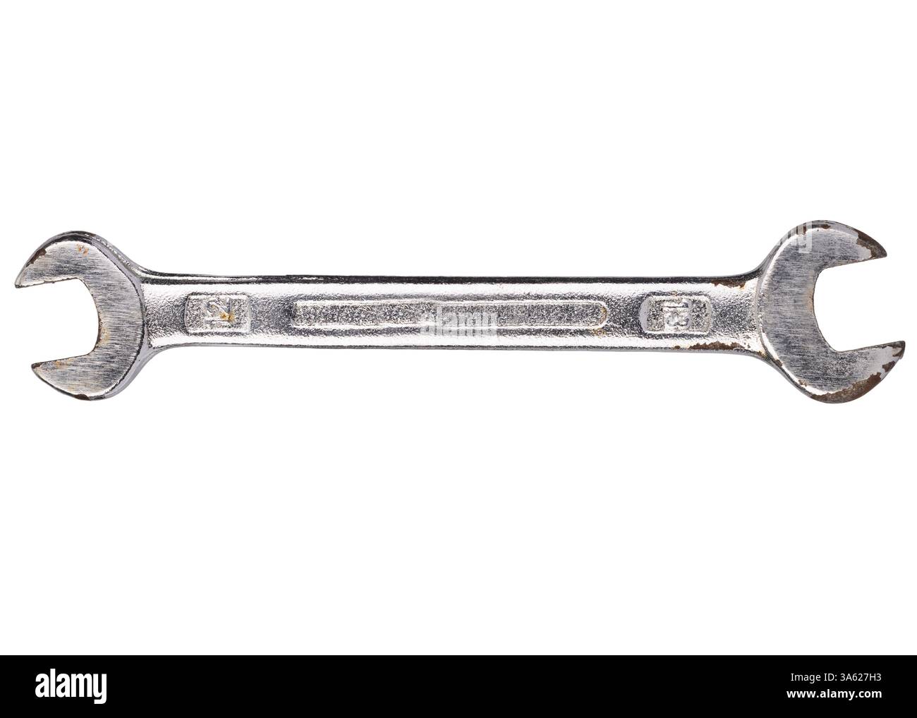 Old Double Open End Wrench with Rust Marks Stock Photo - Alamy