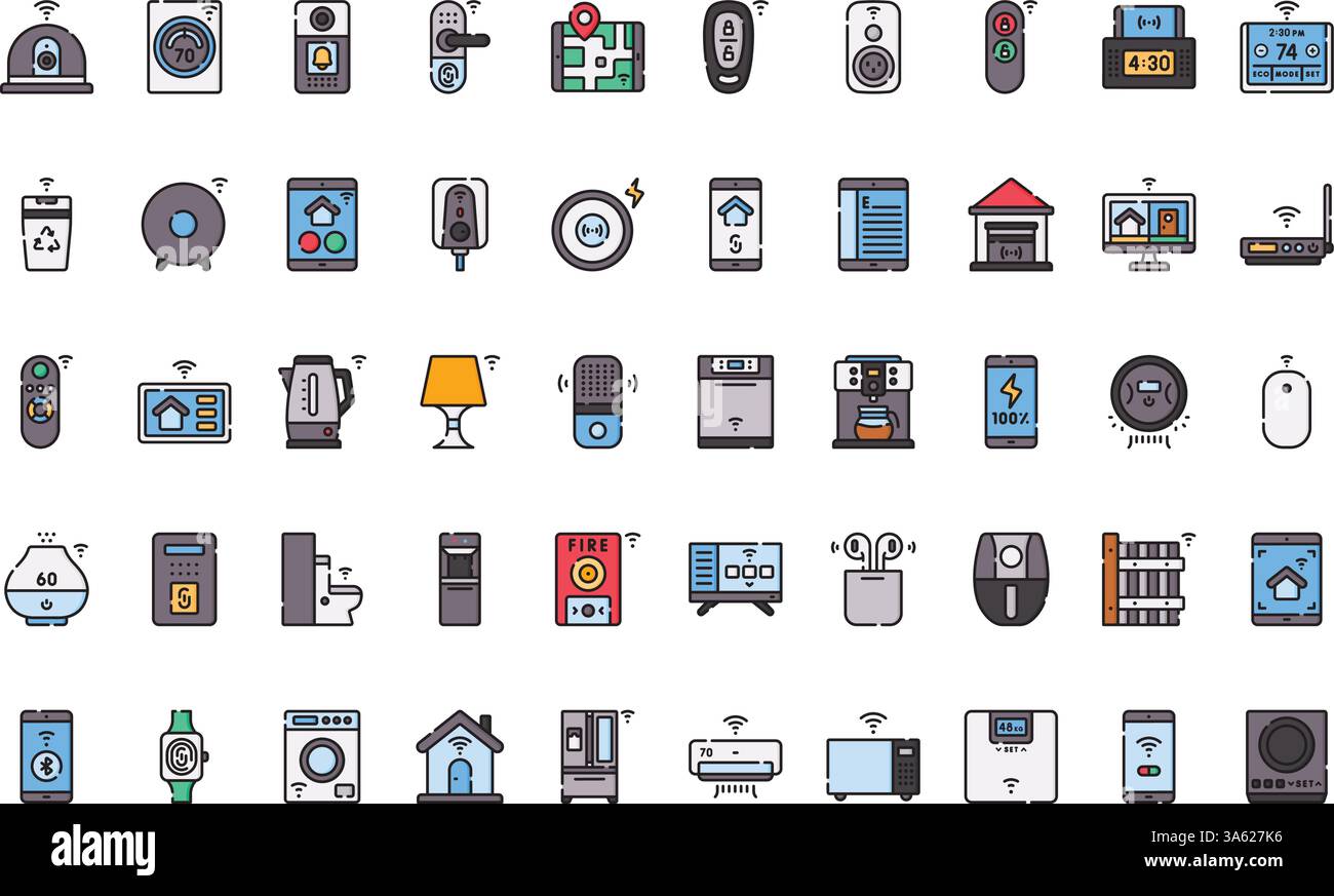 Smarthome icons High-Quality Vector Icons Collection with Editable ...