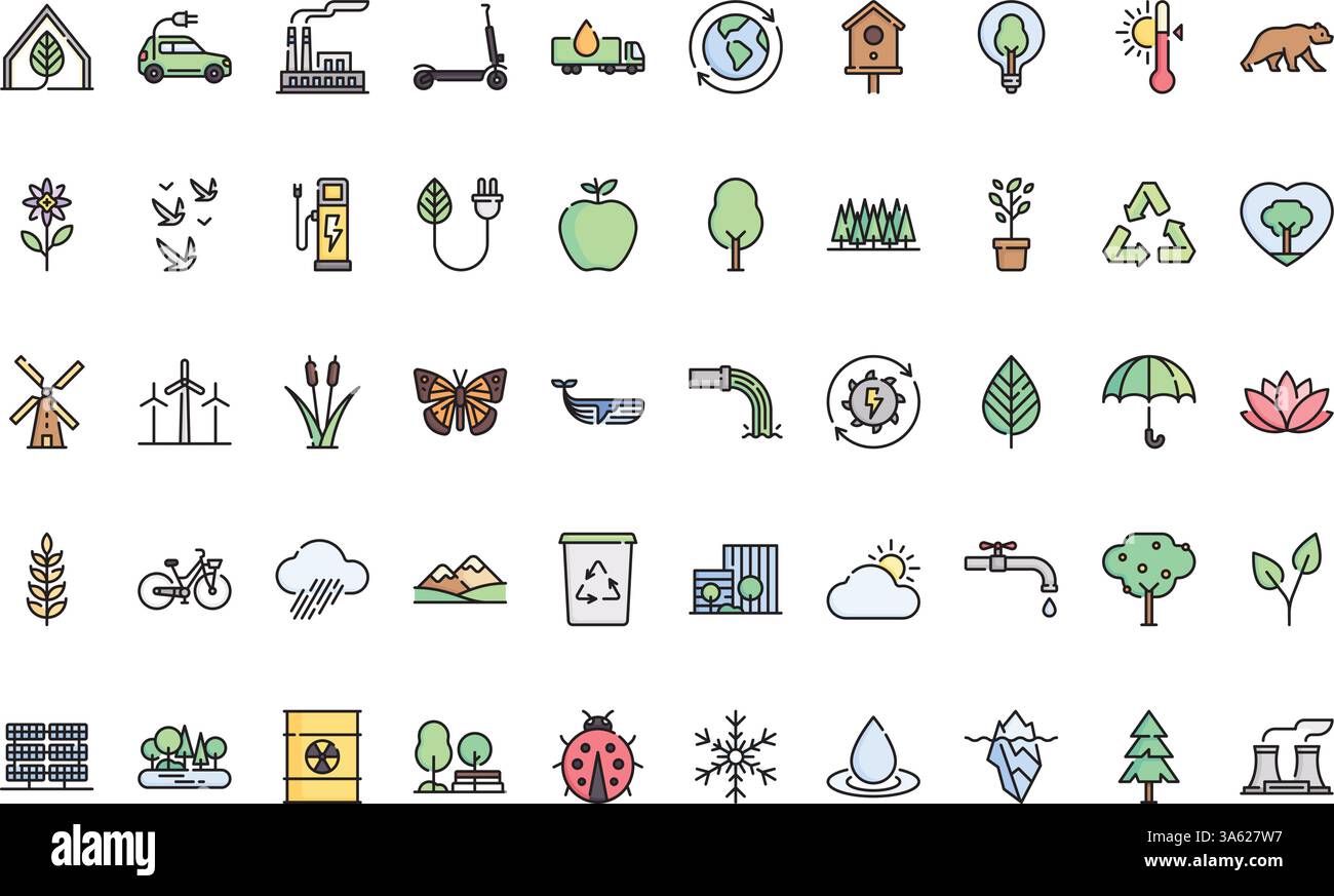 Environment icons High-Quality Vector Icons Collection with Editable ...
