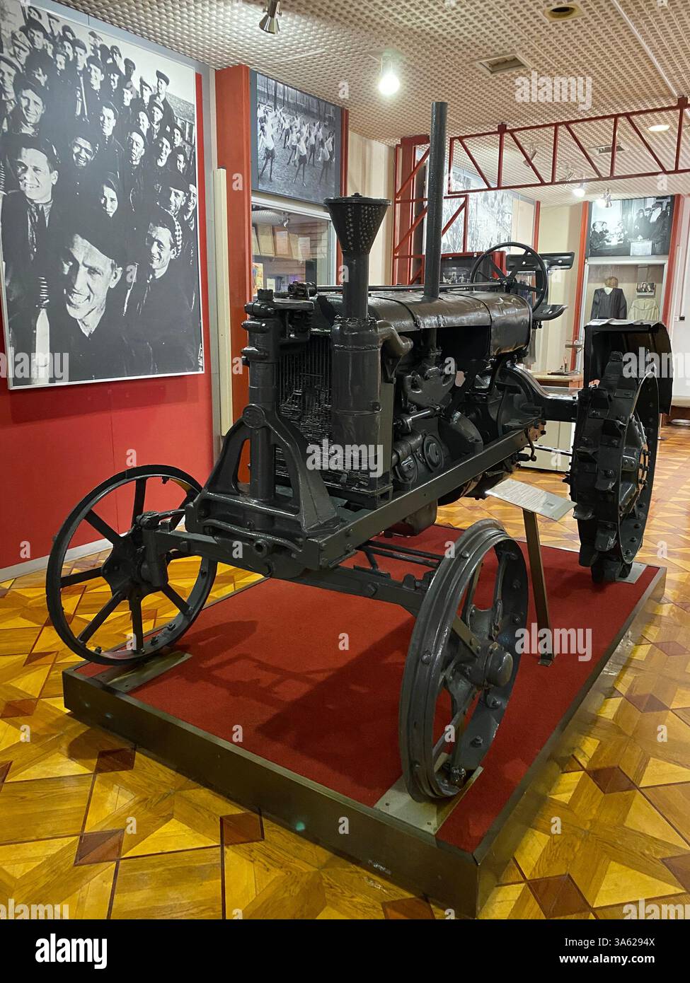 Local history museum in Cherkasy, Ukraine, featuring an old steam ...