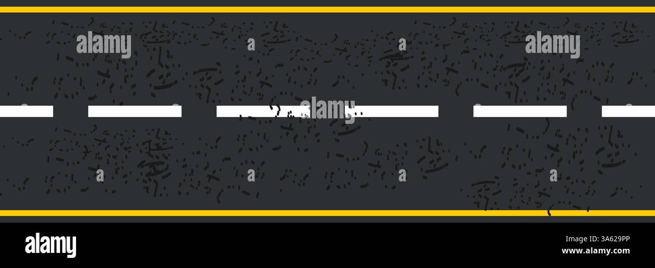 Aerial top view road seamless background texture with marking lines ...