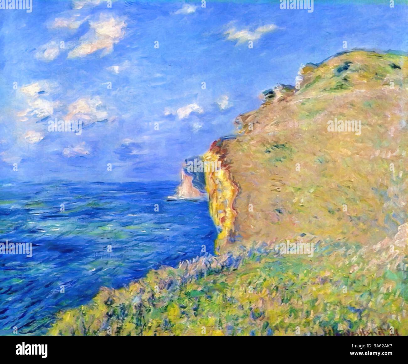 The cliff at Fecamp, 1881 (Painting) by Monet, Claude (1840-1926 ...