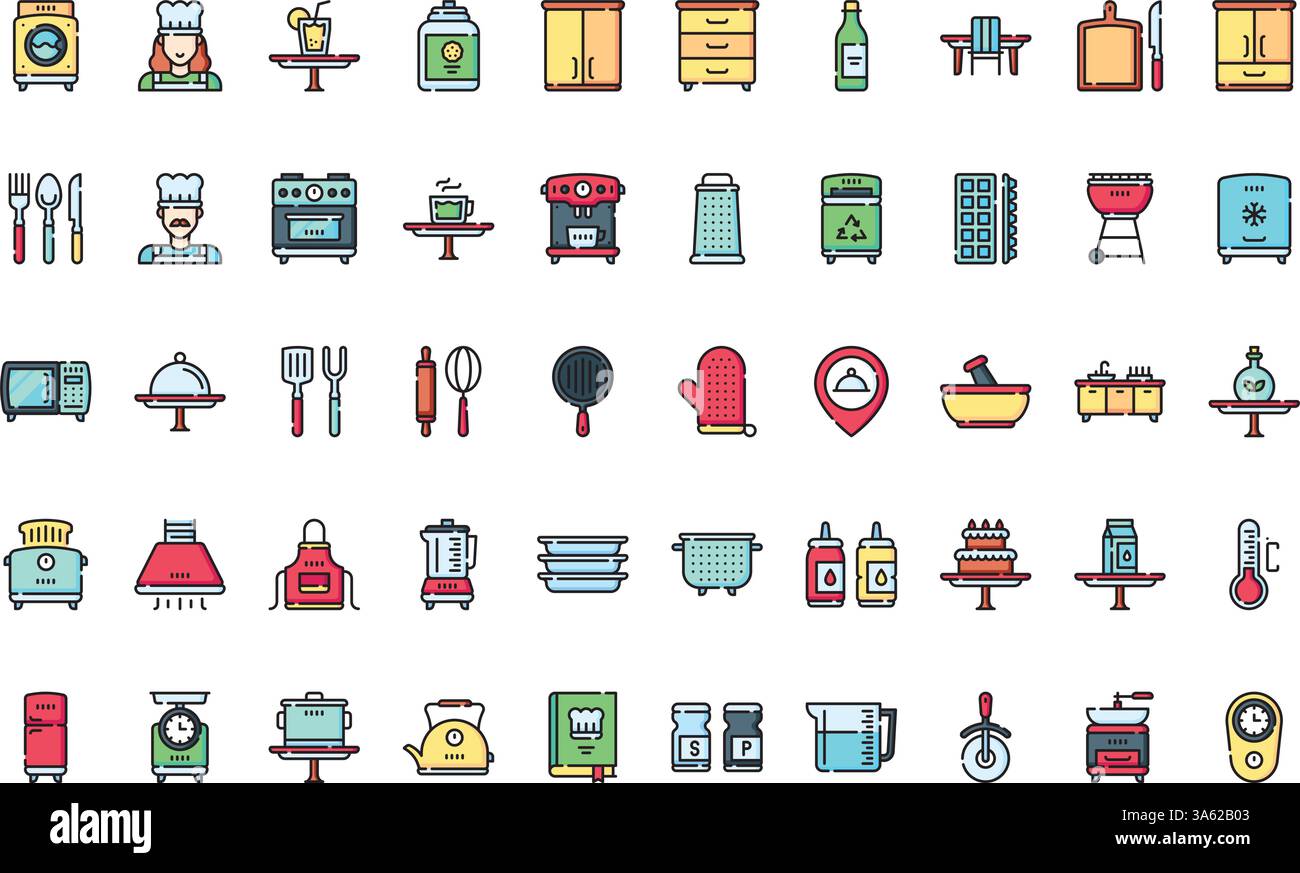Kitchen icons High-Quality Vector Icons Collection with Editable Stroke ...