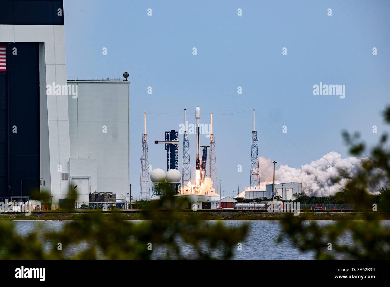 March 24, 2025, Cape Canaveral, Florida, USA: A SpaceX Falcon 9 rocket ...