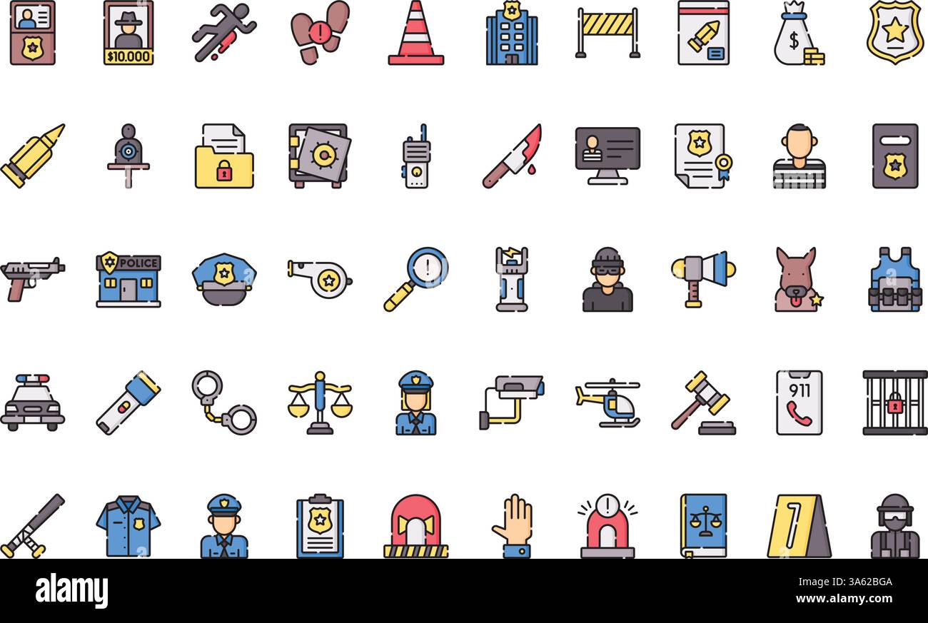 Police icons High-Quality Vector Icons Collection with Editable Stroke ...