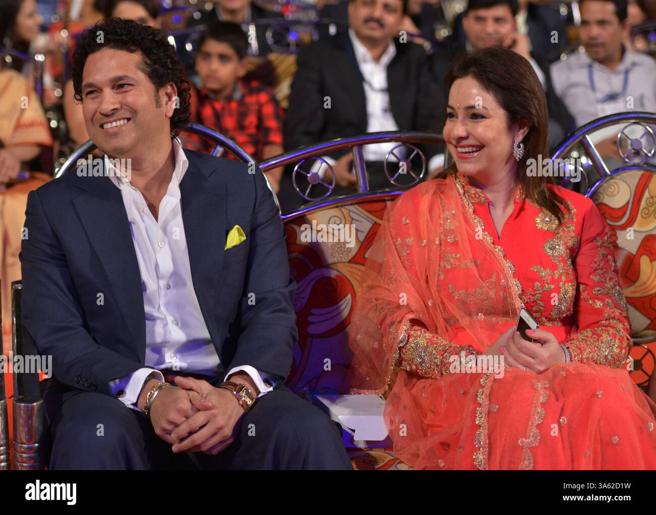MUMBAI, MAHARASHTRA â€“ JANUARY 10: Sachin Tendulkar with his wife Anjali Tendulkar in Mumbai ...