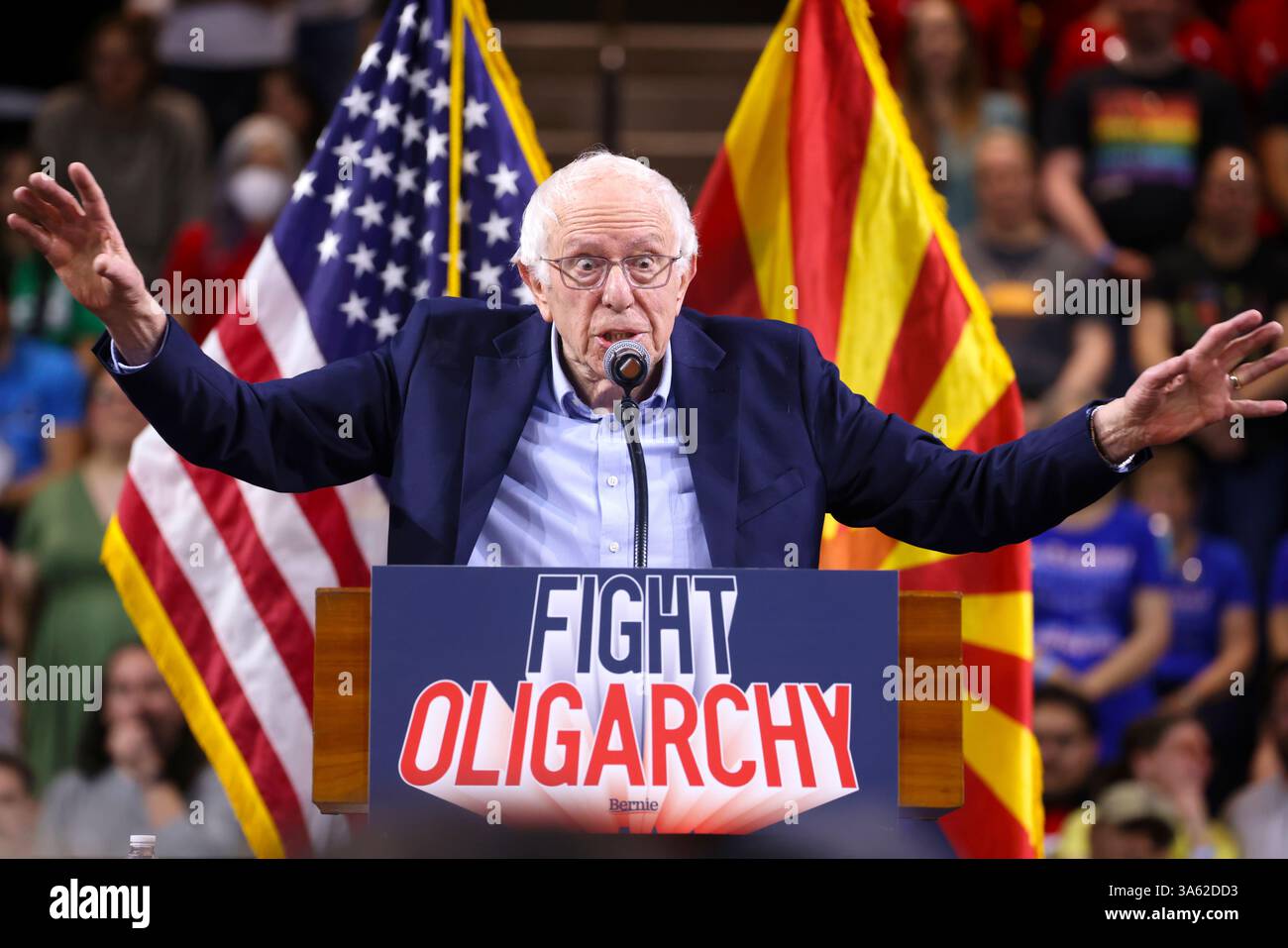 TEMPE, ARIZONA, USA - 20 March 2025 - US Senator Bernie Sanders and U.S ...