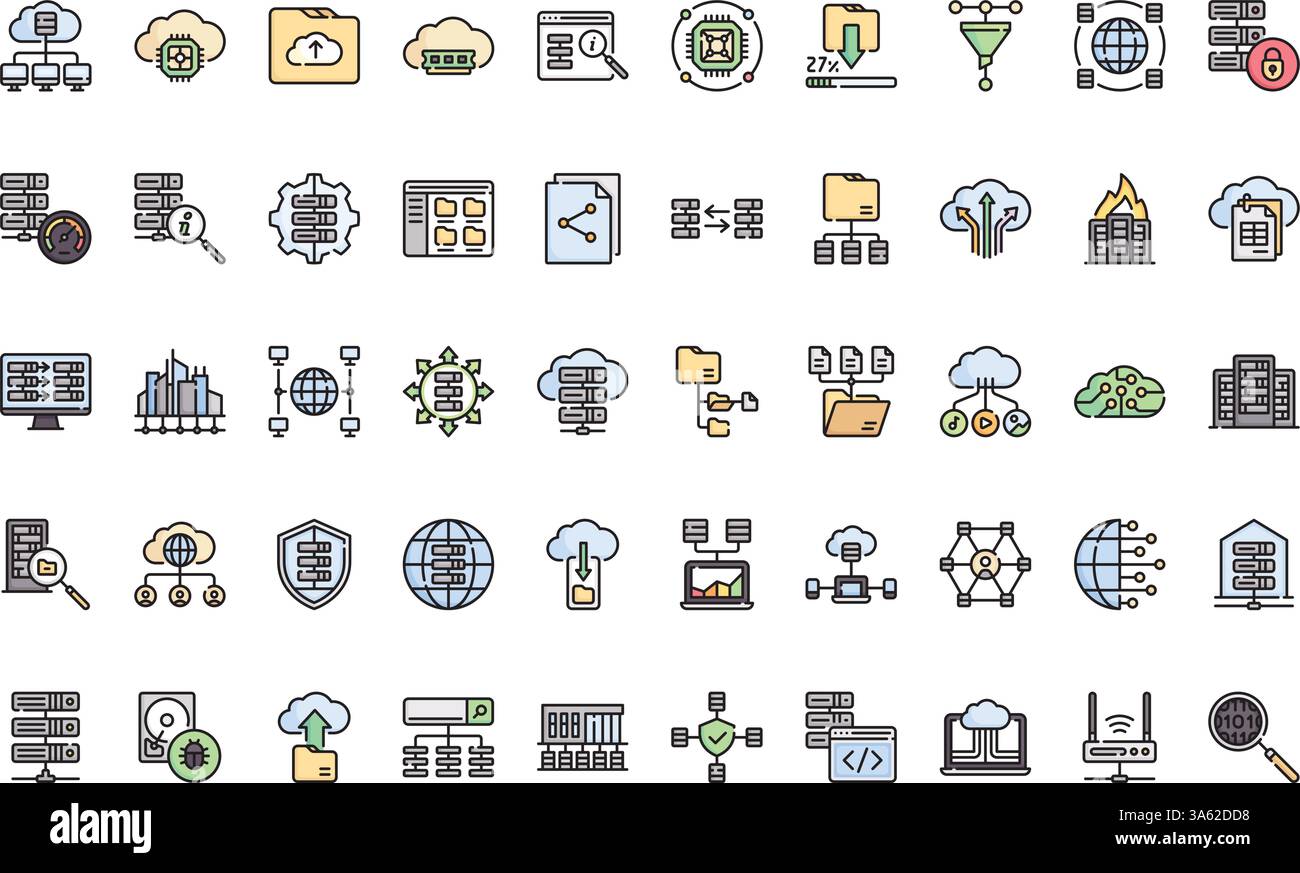 Big data icons High-Quality Vector Icons Collection with Editable ...