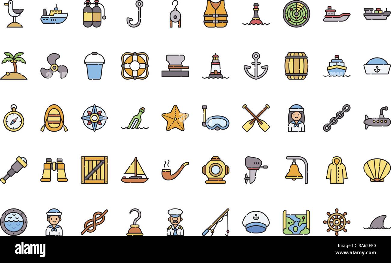 Sailor icons High-Quality Vector Icons Collection with Editable Stroke ...