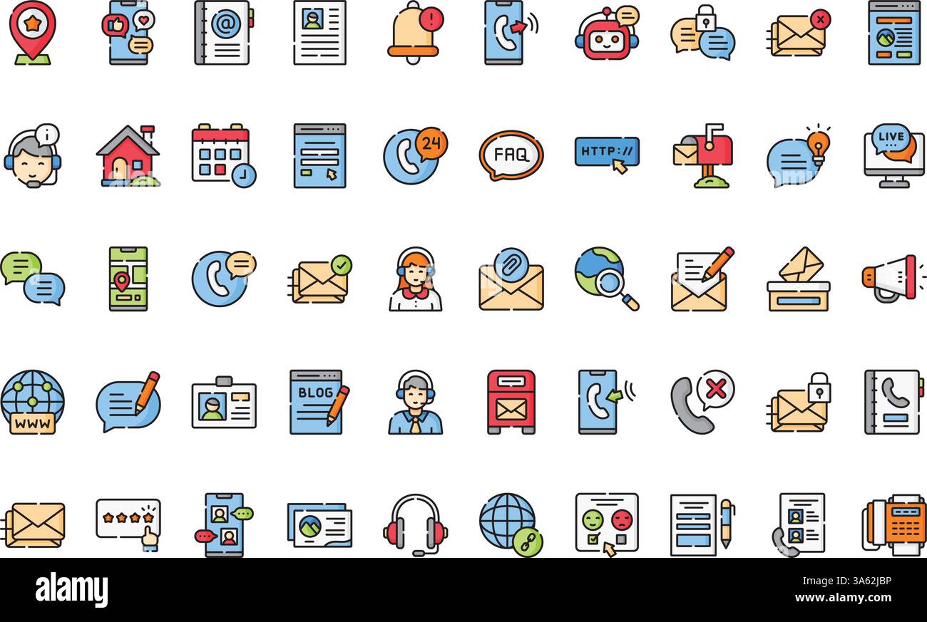 Contact us icon pack High-Quality Vector Icons Collection with Editable ...