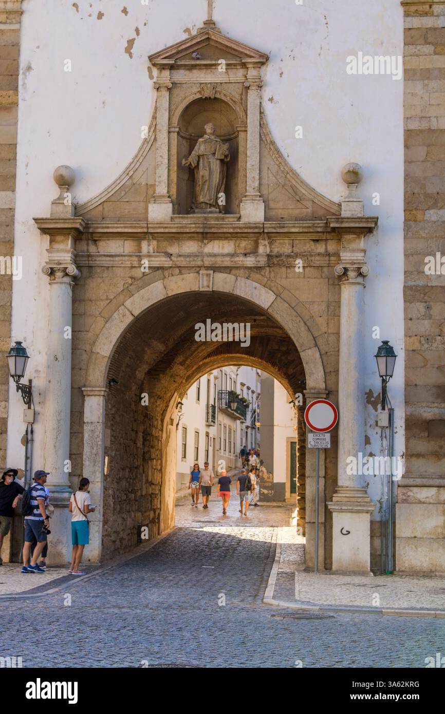 Arco da Vila (Town Gate) classical gateway which fronts the city's old ...