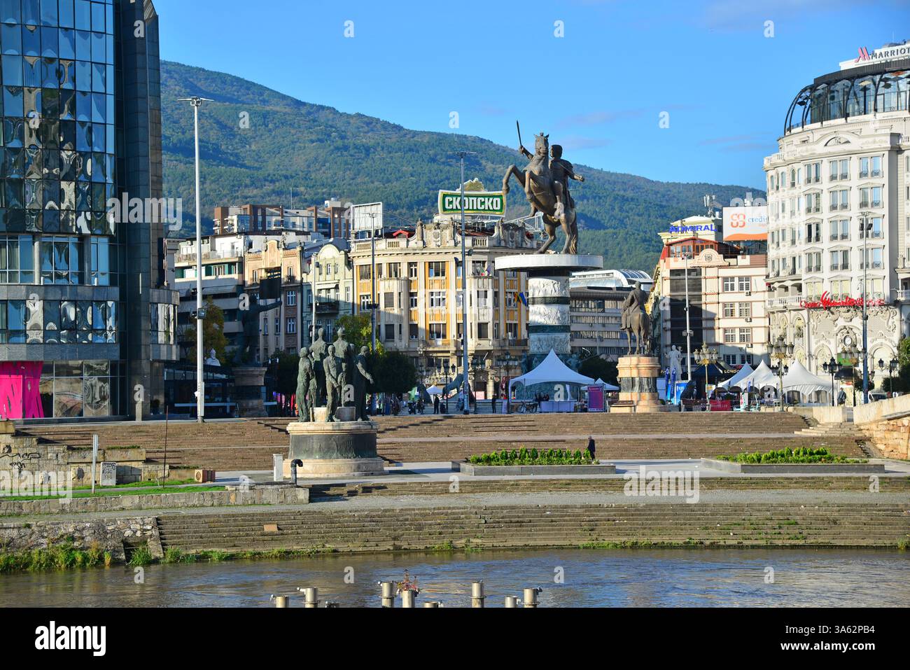 A view of Skopje, the capital of Macedonia Stock Photo - Alamy
