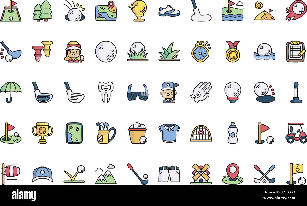 Golf icons High-Quality Vector Icons Collection with Editable Stroke ...