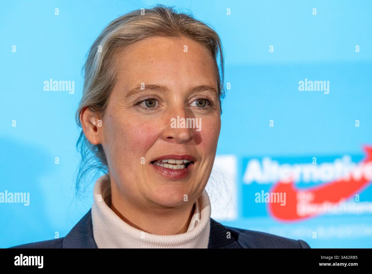 Berlin, Germany - March 24, 2025: Press statement by the AfD ...