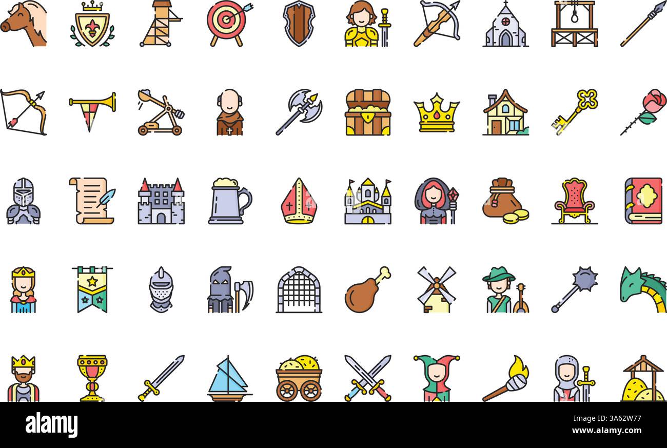 Medieval times icons High-Quality Vector Icons Collection with Editable ...
