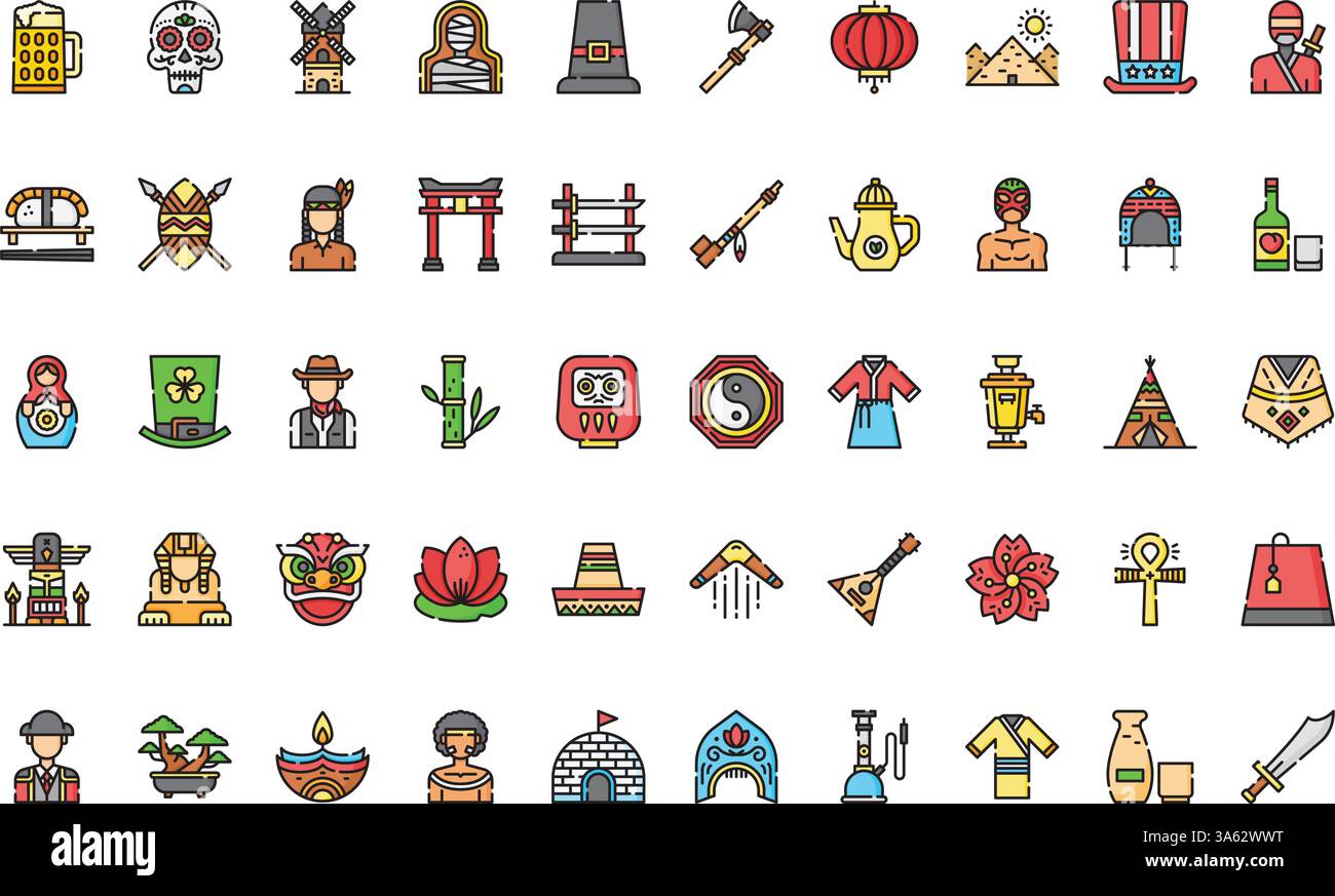 Cultures icons High-Quality Vector Icons Collection with Editable ...