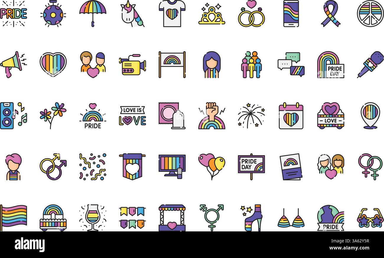 World pride day icons High-Quality Vector Icons Collection with ...