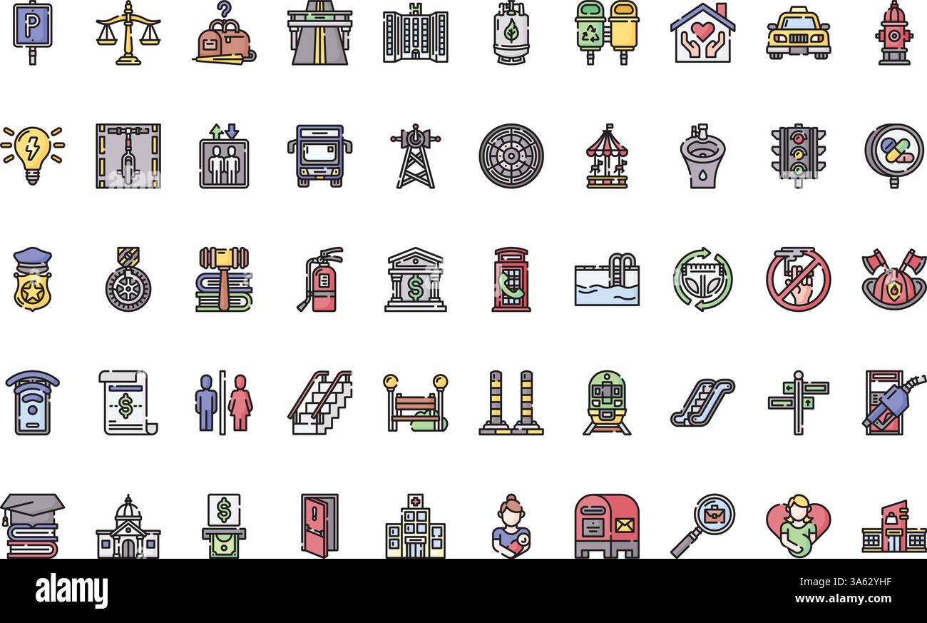 Public services icons High-Quality Vector Icons Collection with ...