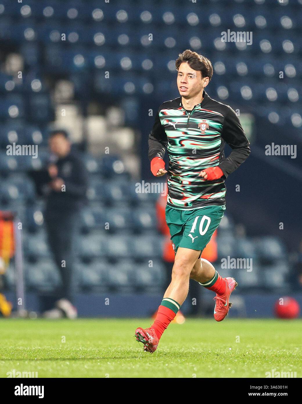 #10, Pedro Santos of Portugal U21s at warm up during the Under 21 ...
