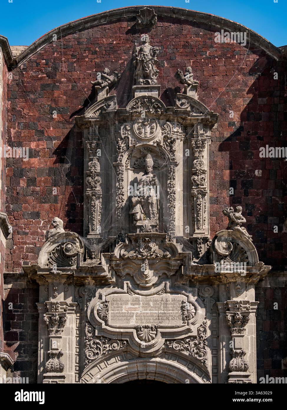 Santa Veracruz Church, detailed view, Mexico City, Mexico Stock Photo ...